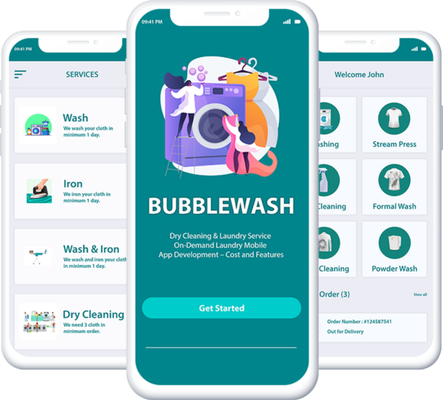 BubbleWash Laundry Clone App | Crest Infotech
